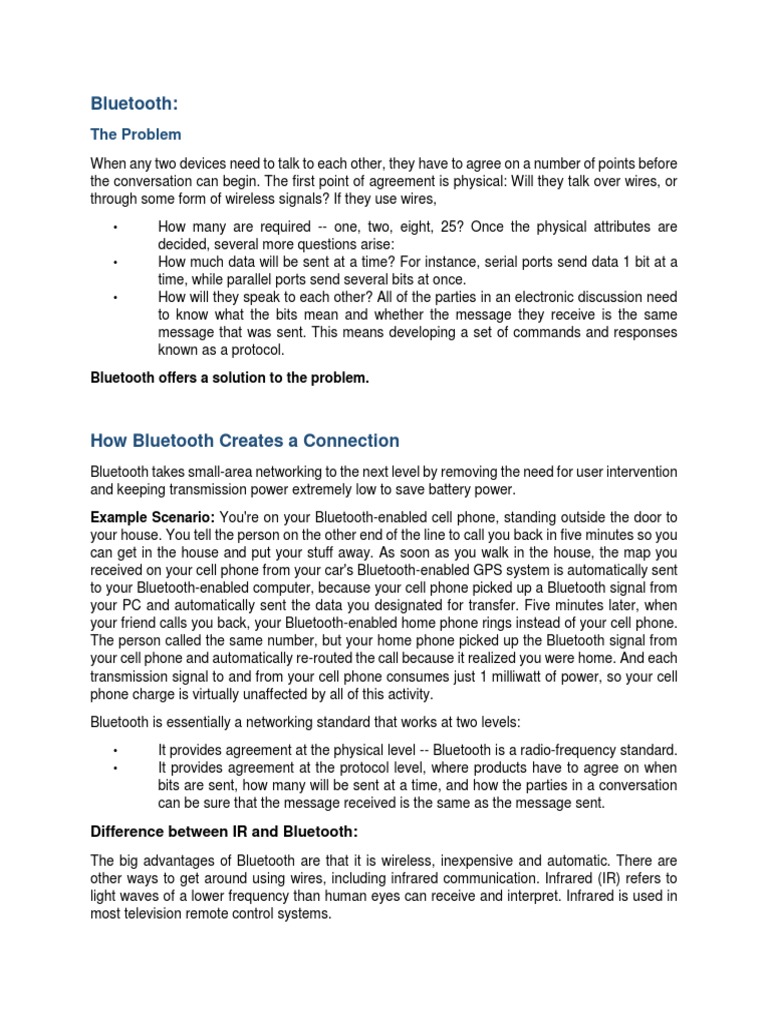 Bluetooth Operations | PDF | Bluetooth | Computer Security