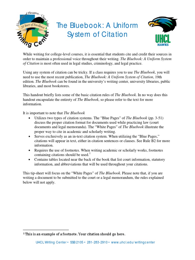 Bluebook Citation Guide for Students | PDF