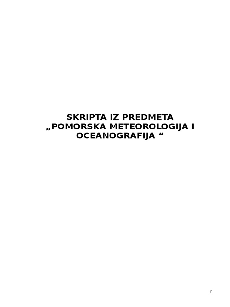Skripta Meteorologija | PDF