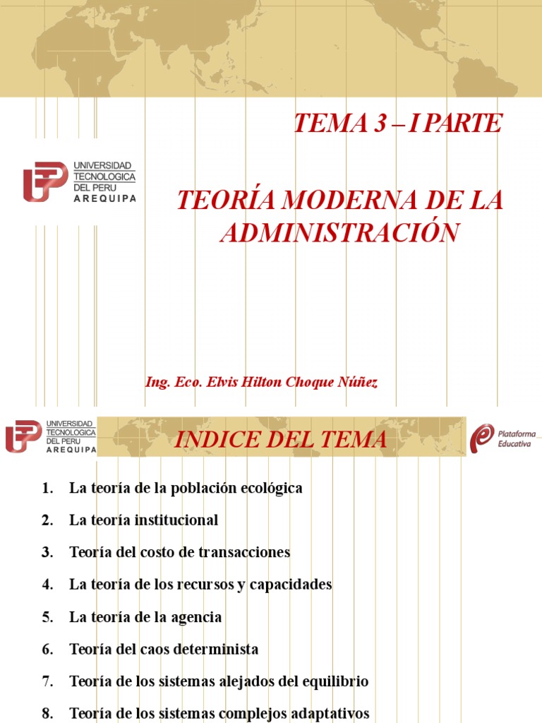 Teoria Moderna de La Administración | PDF | Teoría | Institución
