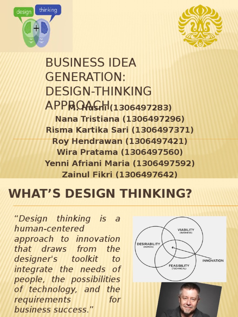 Business Idea Generation: Design-Thinking Approach | PDF | Design ...