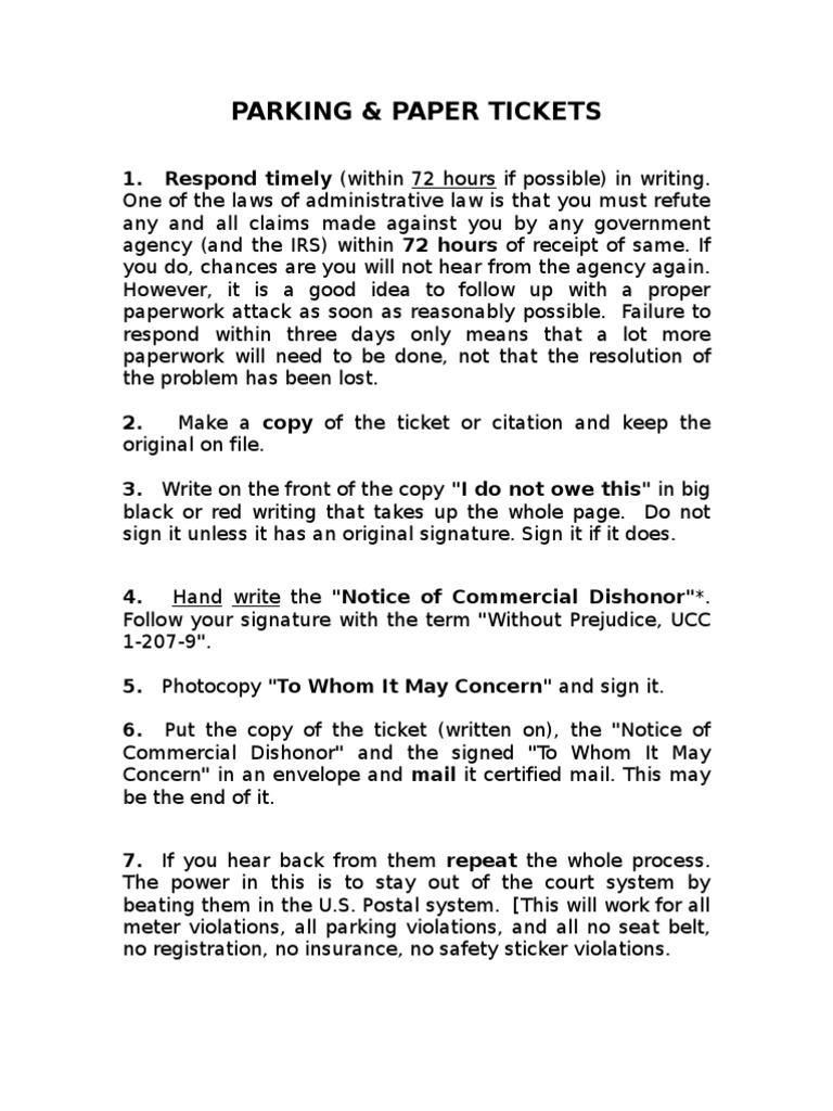 Handling Paper Tickets | PDF | Uniform Commercial Code | Notary Public