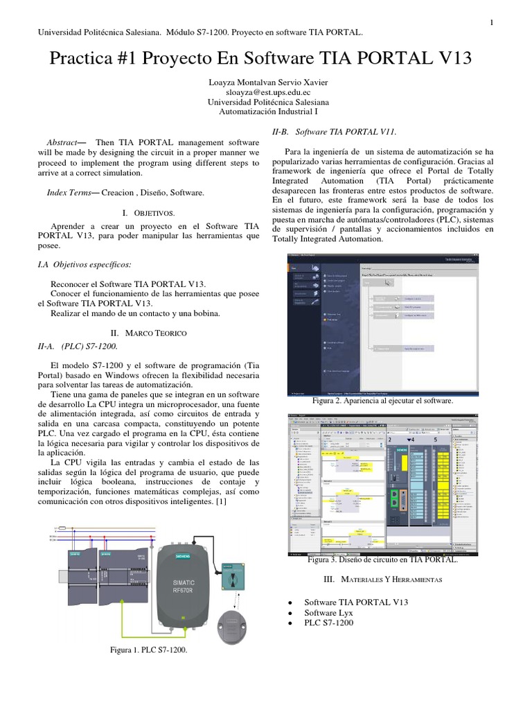 Aprendiendo a crear y simular un proyecto básico en el software TIA PORTAL V13 utilizando un PLC ...