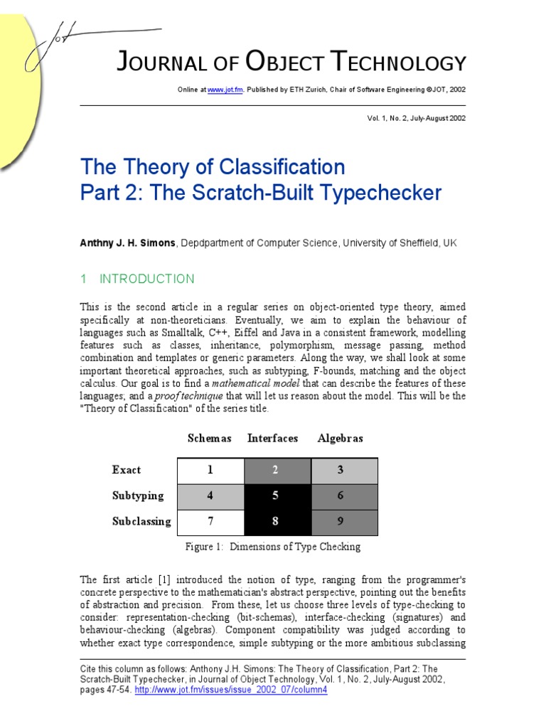 Theory of Classification - 2 | PDF | Function (Mathematics) | Object ...