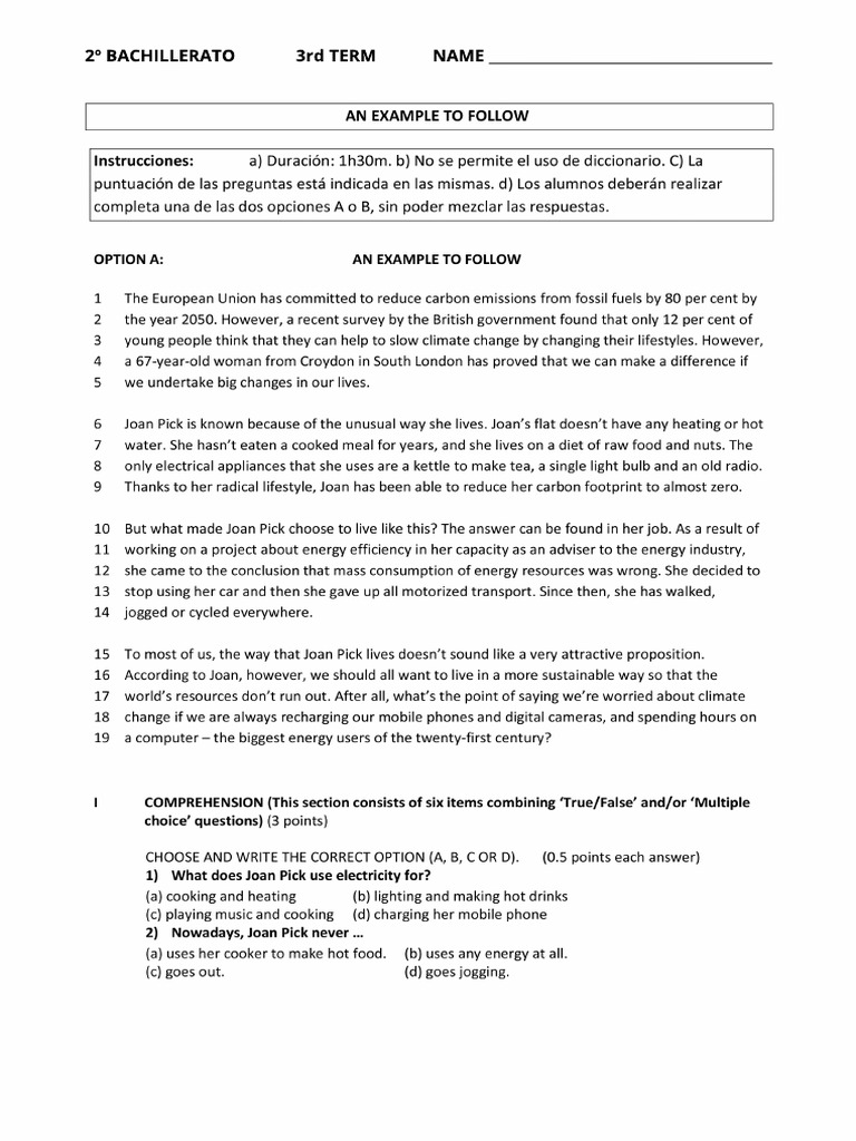 An Example To Follow | PDF