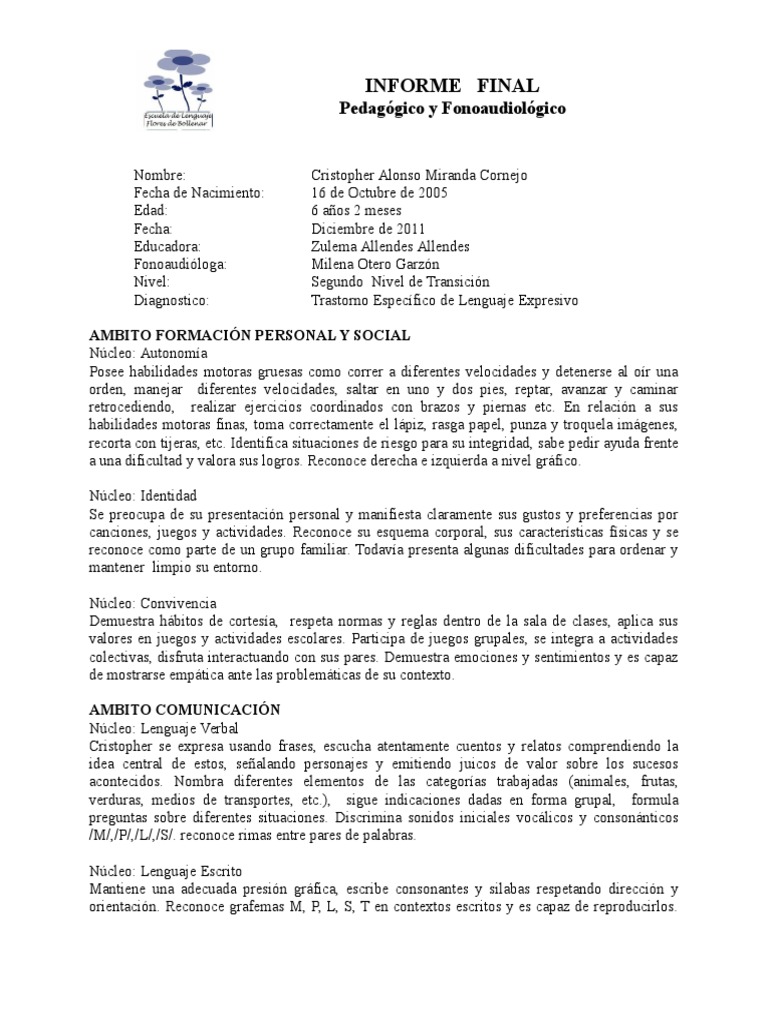 Modelo Informe Alta | PDF | Verbo | Ritmo