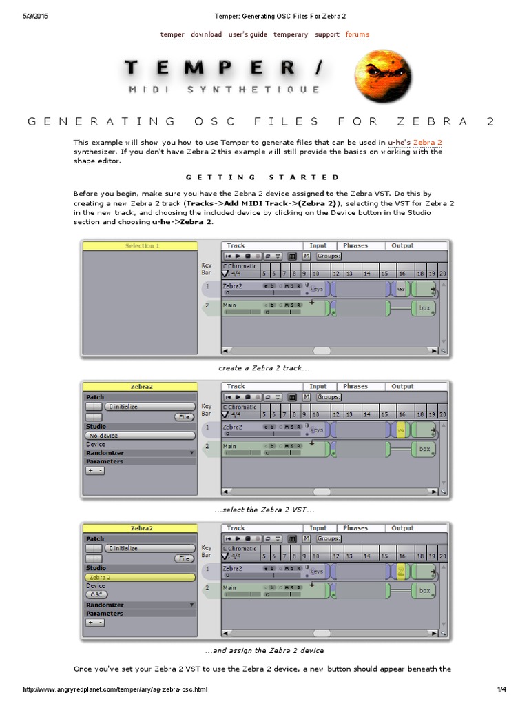 Generating OSC Files For Zebra 2 | PDF | Software | Computing