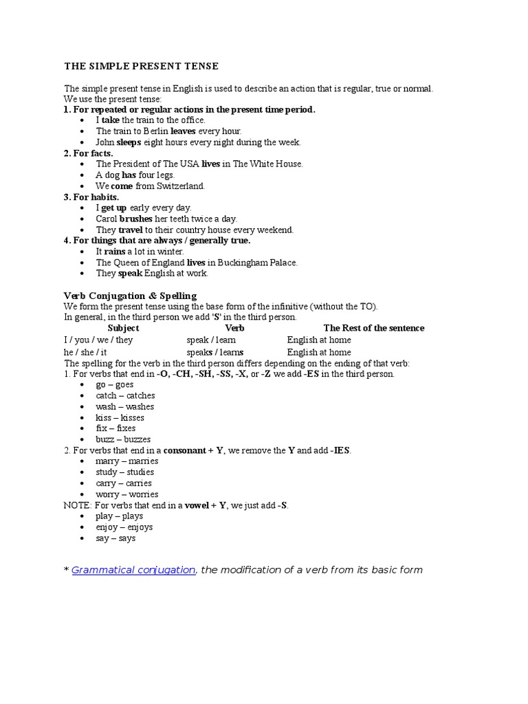 Understanding Simple Present Tense | PDF | Foreign Language Studies