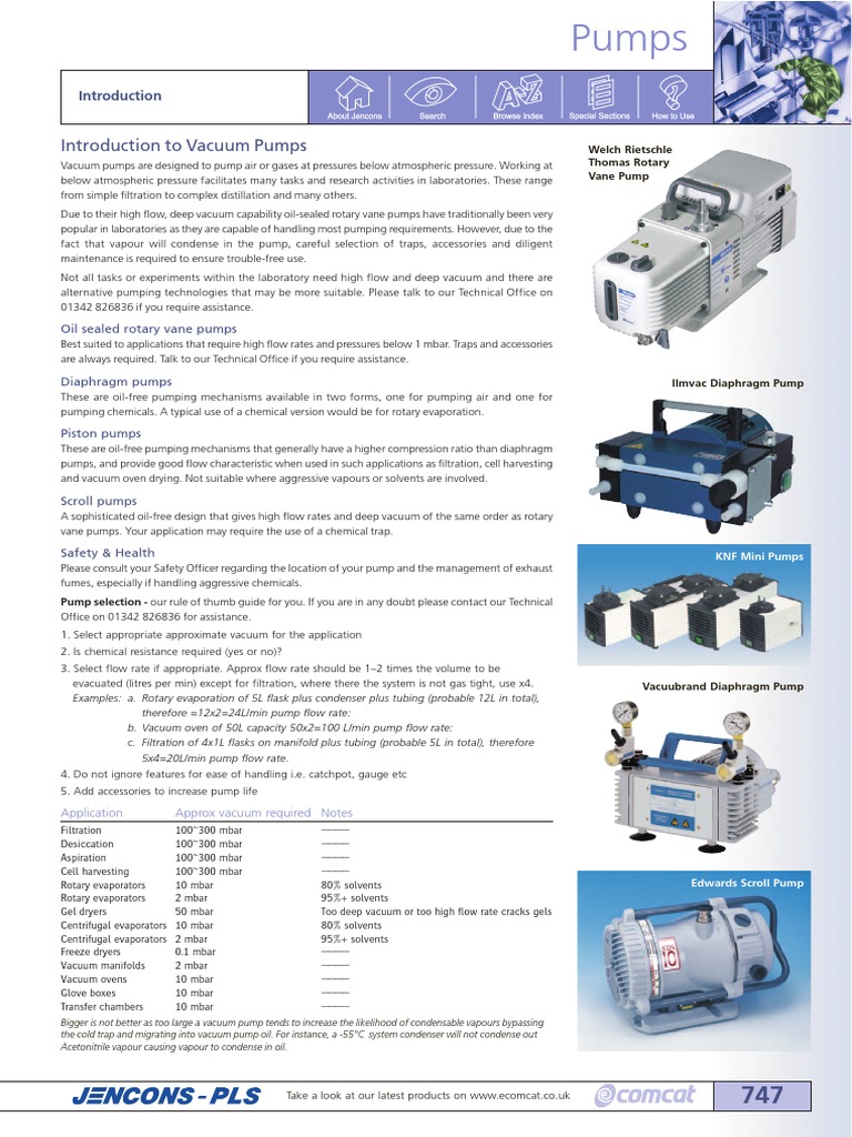 Pumps | PDF | Vacuum | Pump