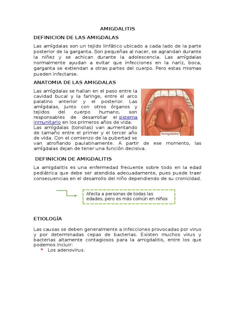 Amigdalitis: Causas, Síntomas y Tratamiento | PDF | Penicilina | Virus