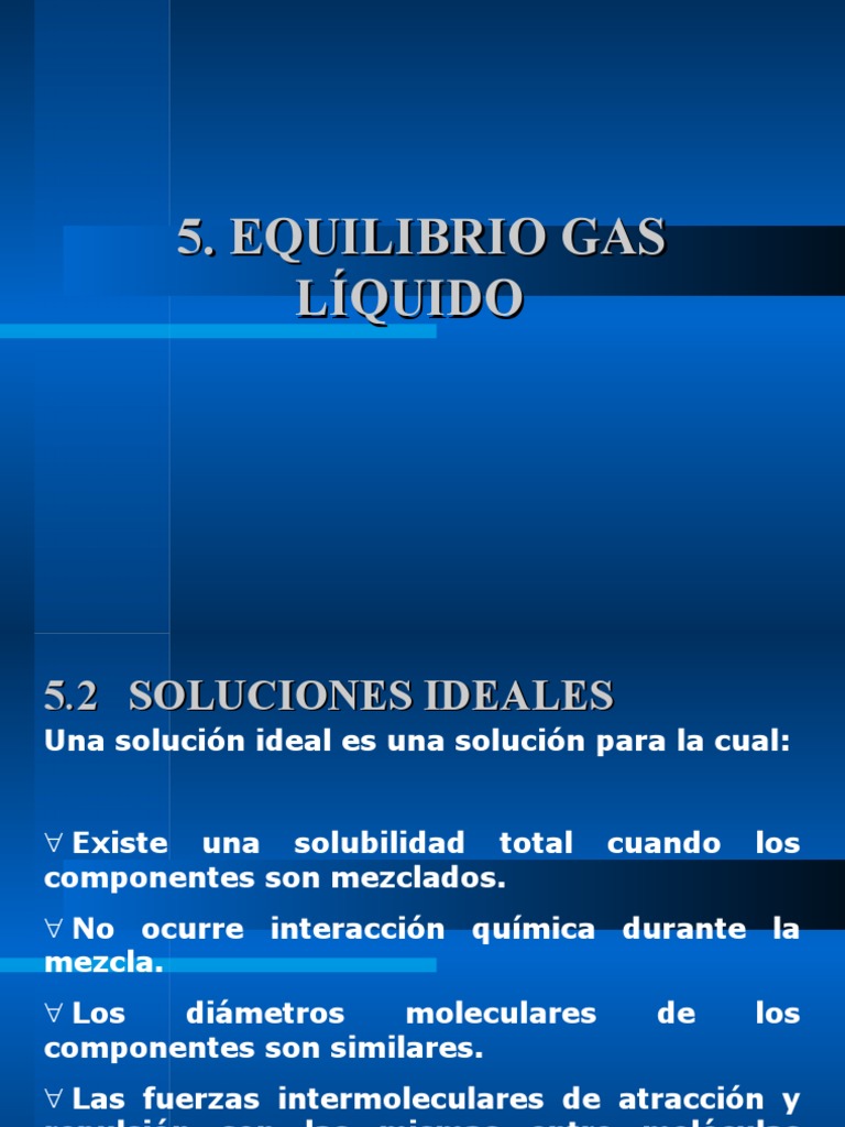 Equilibrio Gas-Líquido en Soluciones | PDF | Gases | Presión