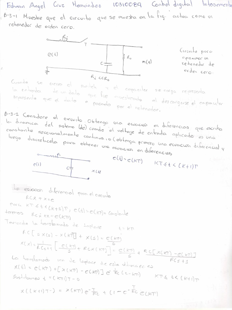 Capitulo 3 Ejercicios Ogata Control Digital | PDF