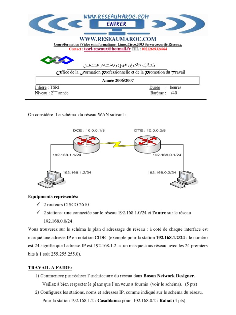 Efm Cisco v8 Correction | PDF | Adresse IP | Routeur
