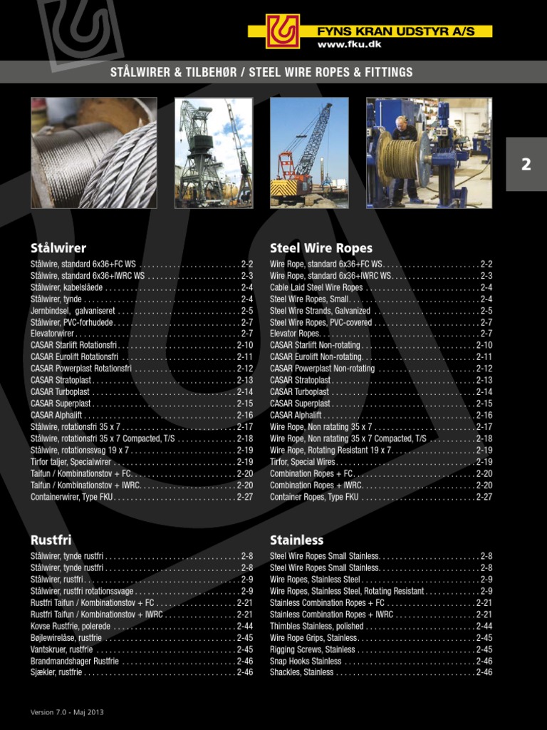 Steel Wire Ropes and Accessories Guide | PDF | Wire | Rope