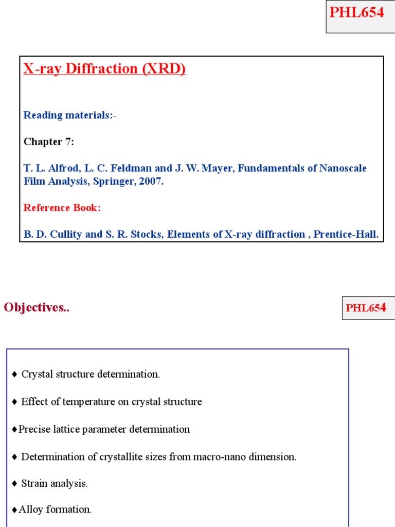 Module 2 X Ray Diffraction Pdf Crystal Structure X Ray