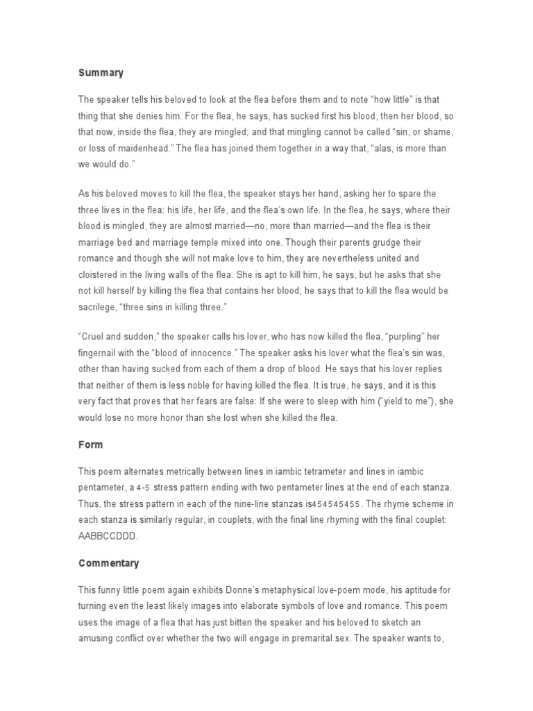 The Flea | PDF | Poetic Form | Poetry
