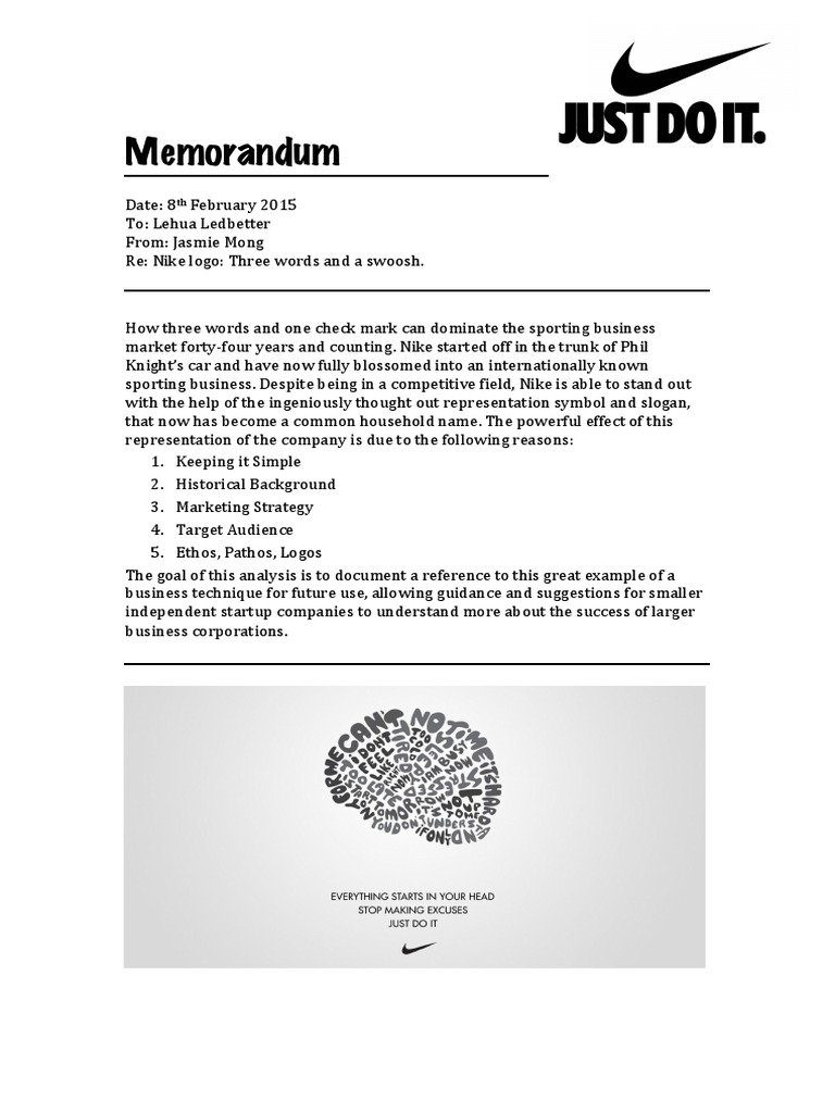 Rhetorical Analysis Memo | PDF | Nike | Brand