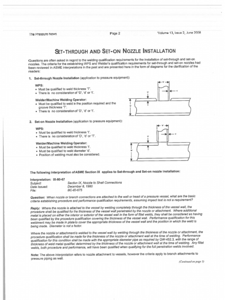 Weldolet Welding Information