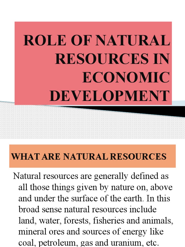 Role of Natural Resources in Economic Development | PDF | Resource | Foods