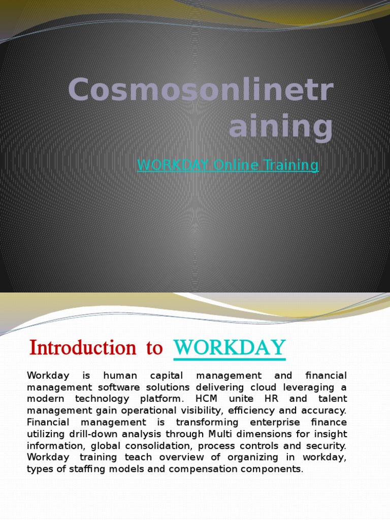 WORKDAY Online Training | PDF | Working Time | Business Process