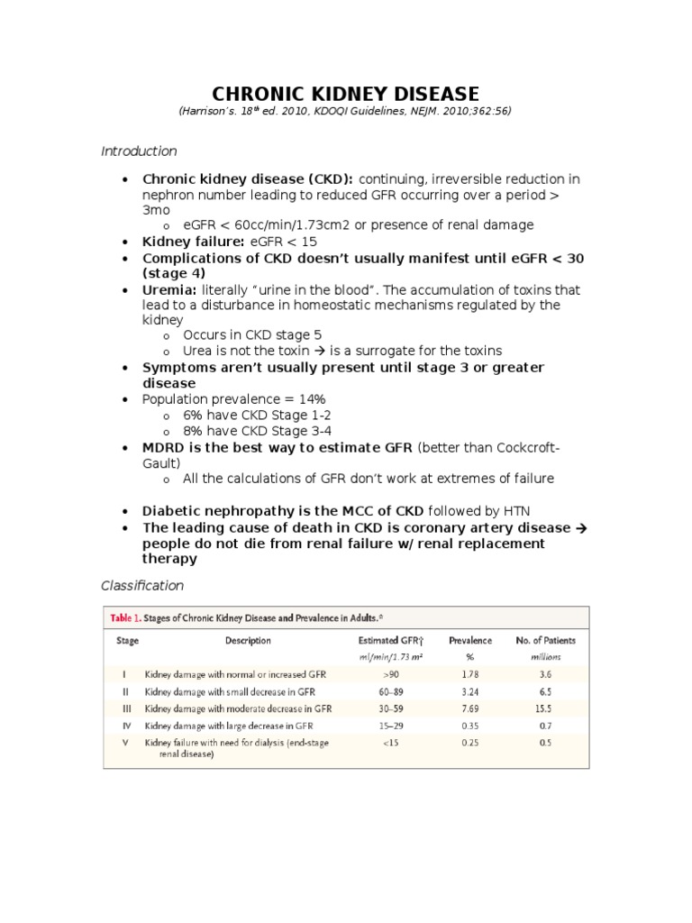 A Comprehensive Review of Chronic Kidney Disease: Etiology ...