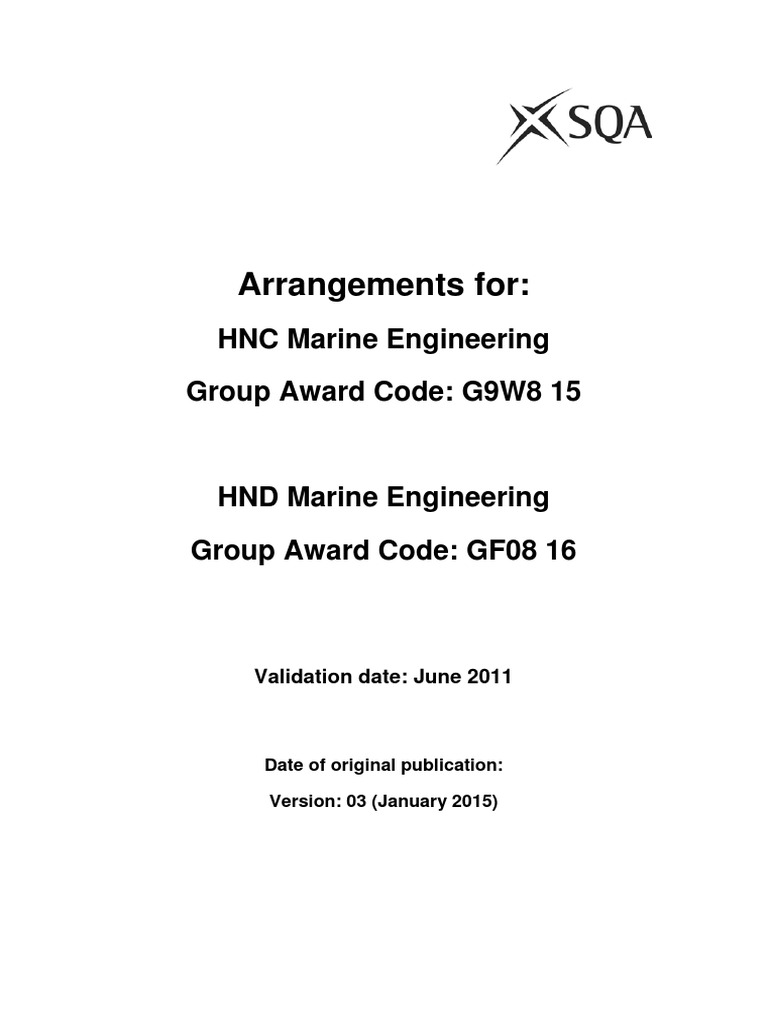 Sqa HNC HND | PDF | Marine Propulsion | Engineering