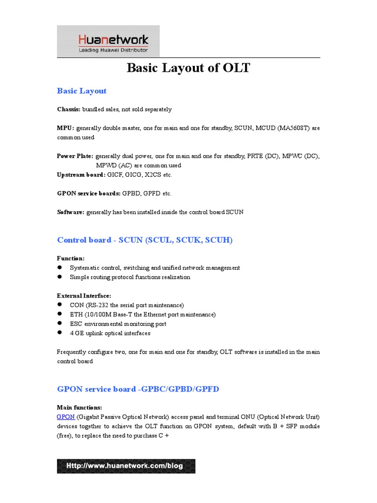 Basic Layout of OLT Chassis and Boards | PDF | Internet Protocols ...