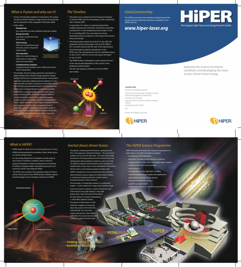 HIPER (The European Hıgh Power Laser Energy Research Facility) | PDF ...