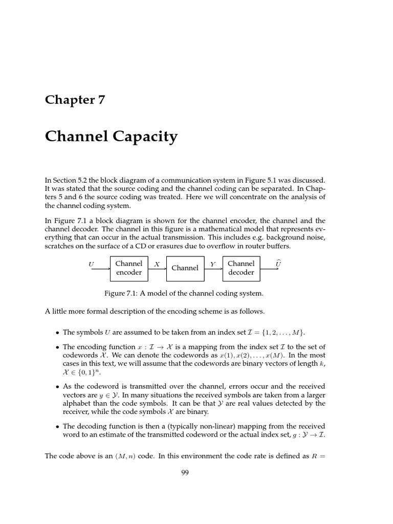 Channel Capacity PDF | PDF | Code | Forward Error Correction