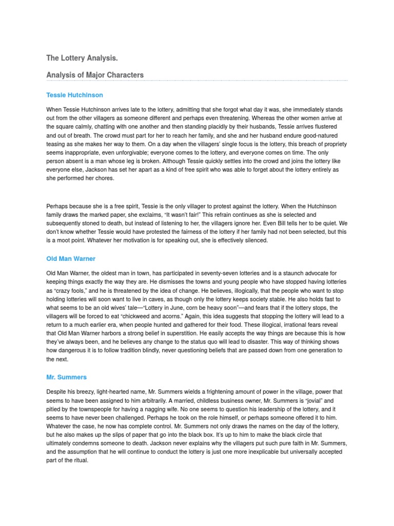 The Lottery Analysis | PDF | Science | Philosophical Science
