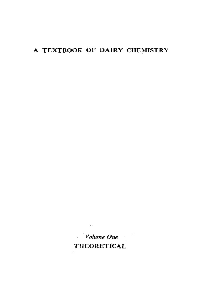 A Textbook of Dairy Chemistry PDF | PDF | Milk | Solubility