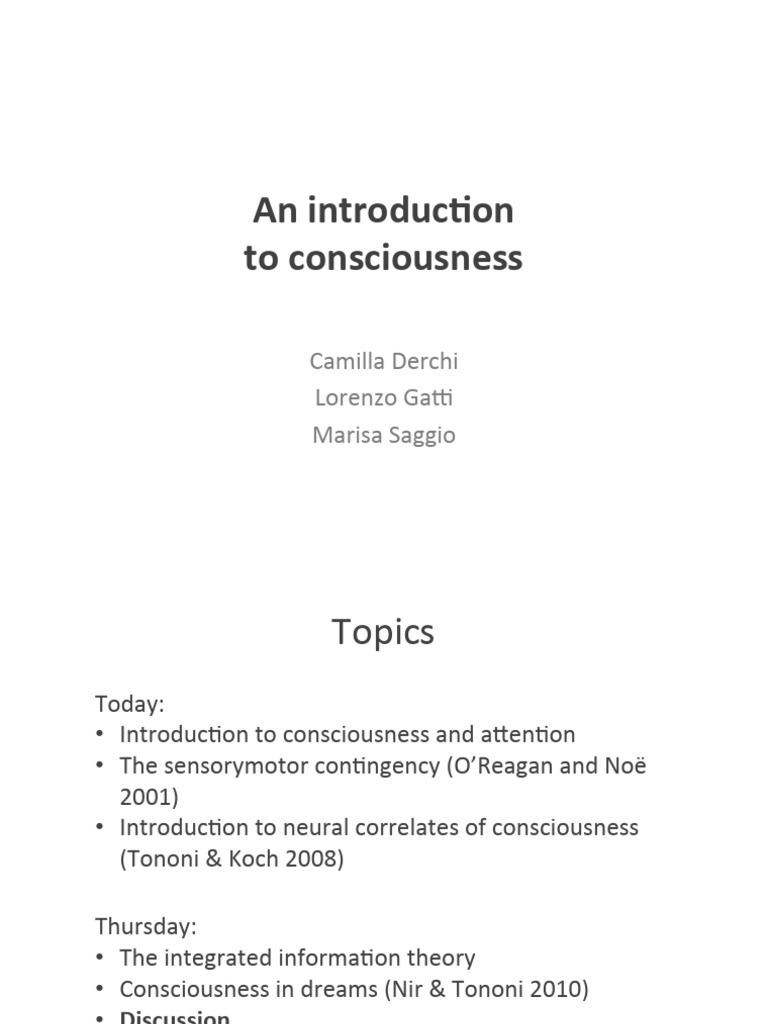 An Introduction To Consciousness | PDF | Qualia | Consciousness