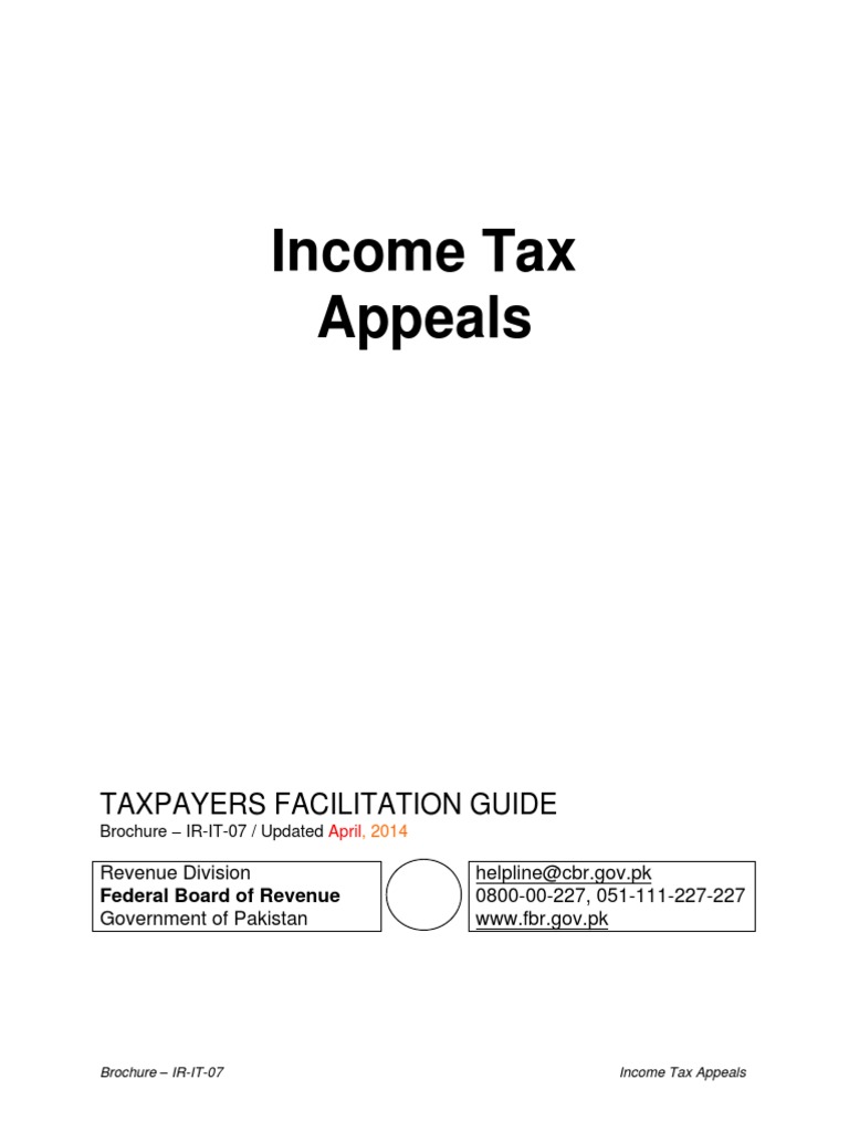 Income Tax Appeals Form | PDF | Tax Refund | Taxes