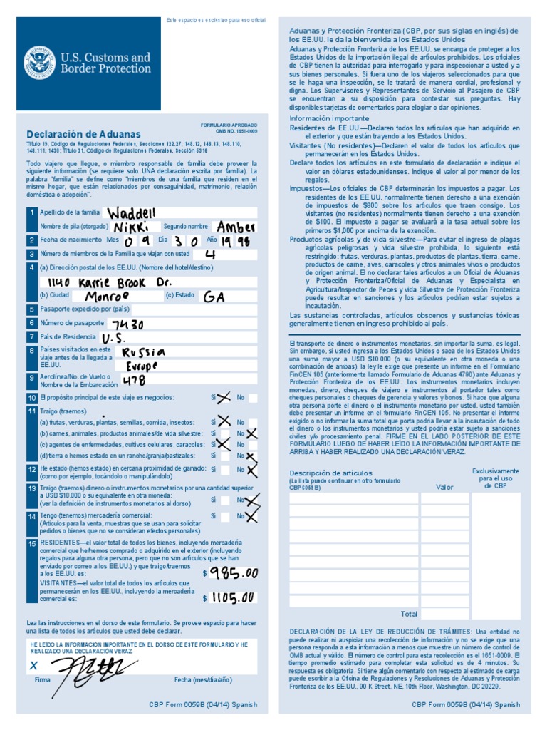 Cbp Form 6059b Pdf Fillable - Printable Forms Free Online Cbp Form 6059b Pdf Fillable - Printable Forms Free Online