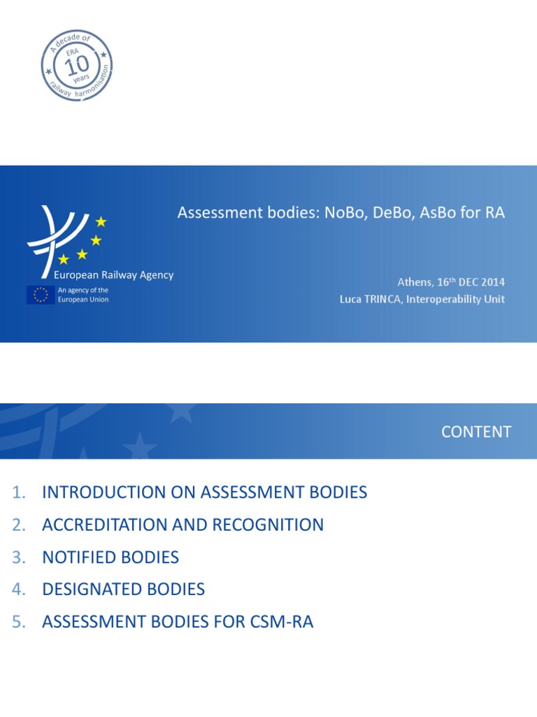 4-Assessment bodies-NoBo-DeBo-AsBo PDF | PDF | Safety | Competence ...