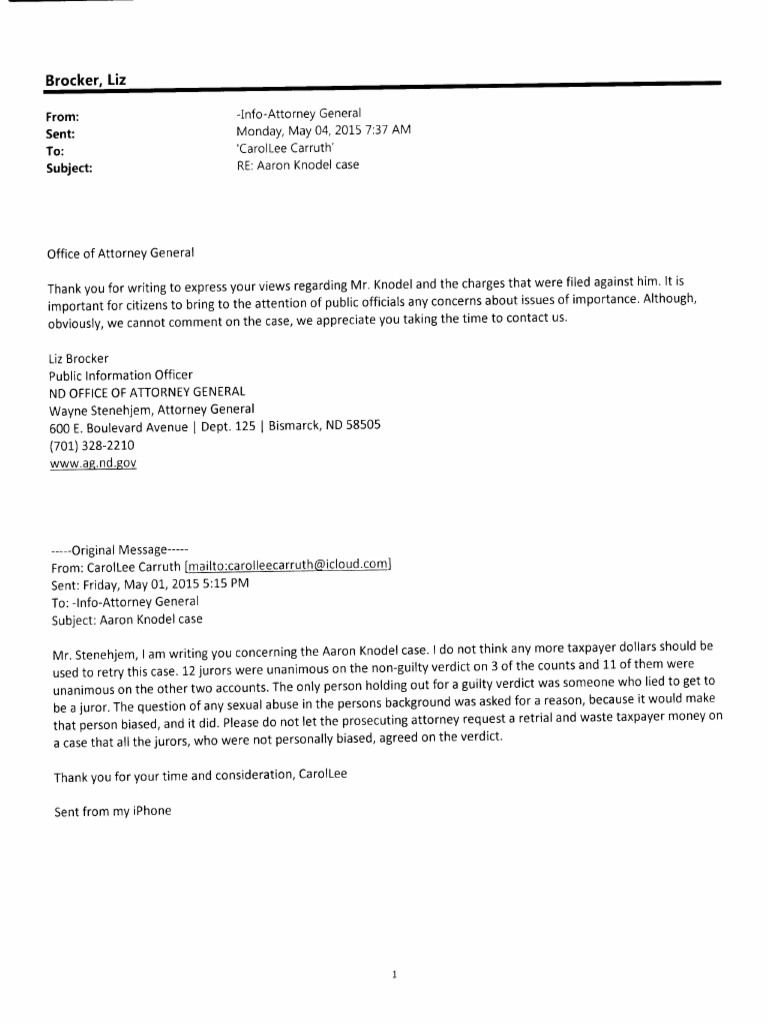 Letters About Aaron Knodel | PDF