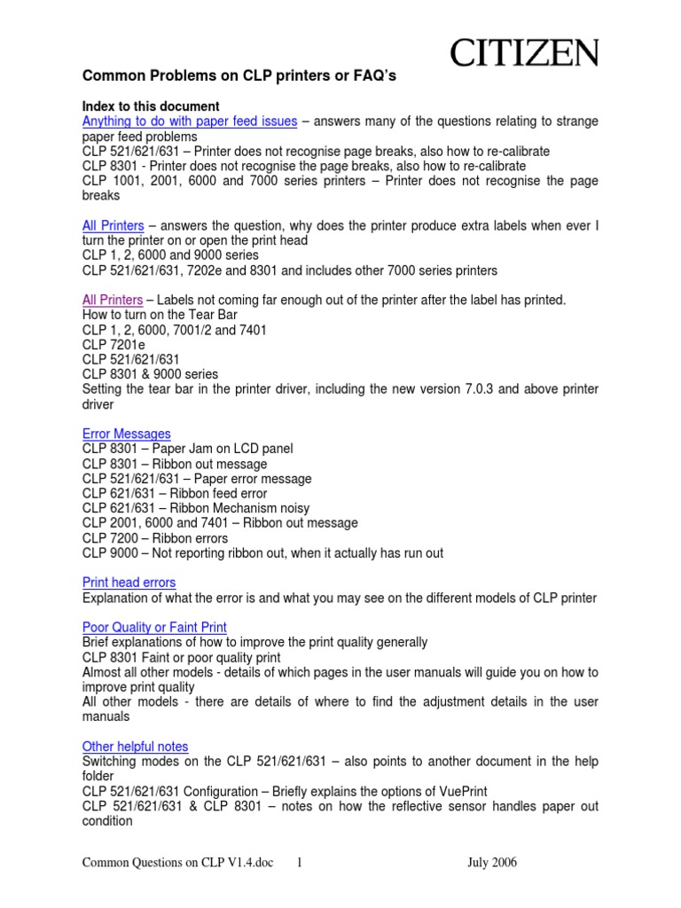 Common Problems On CLP Printers or FAQs | Download Free PDF | Printer (Computing) | Network ...