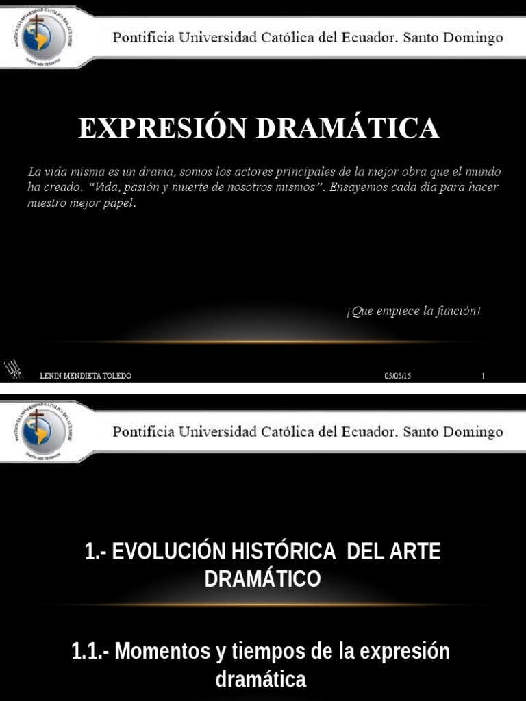 Expresión Dramática. Unidad 1 | PDF | Teatro | Tragedia griega