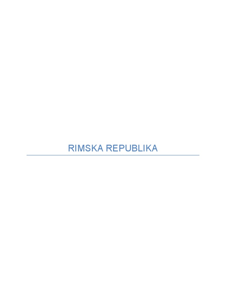 Rimska Republika | PDF