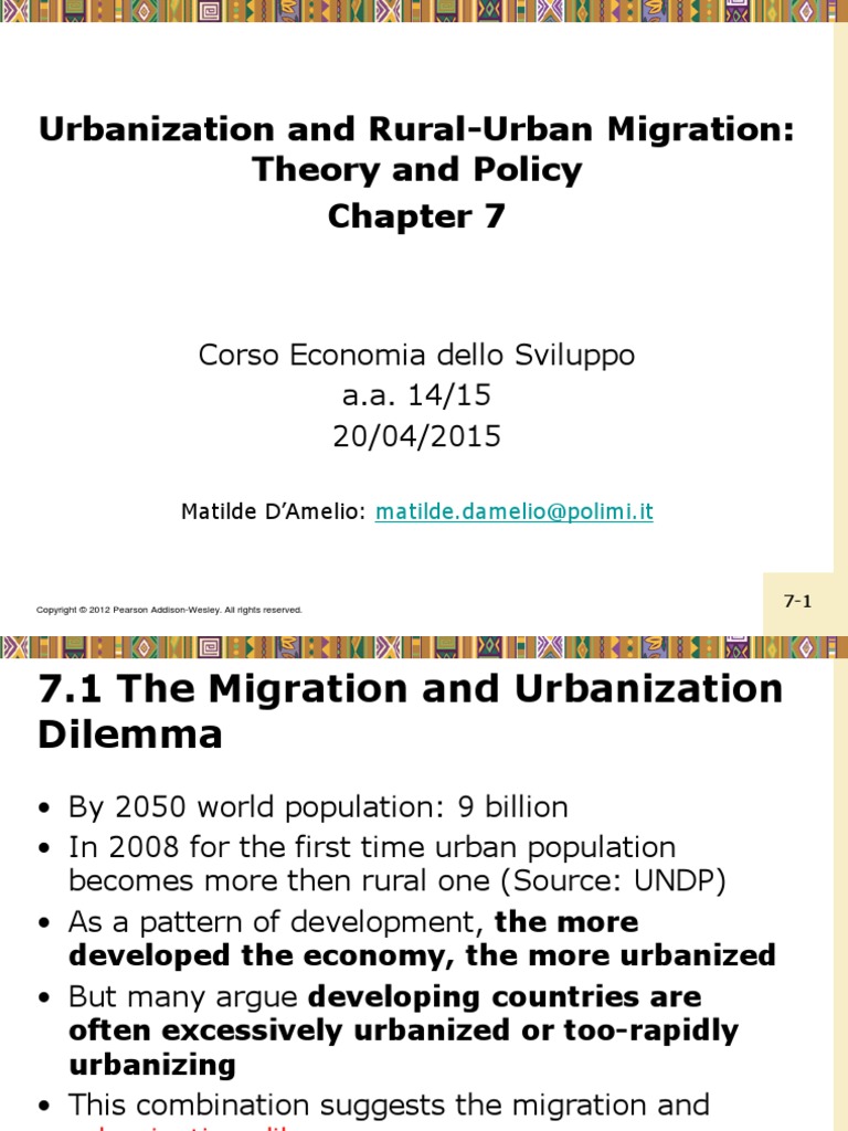 Rural-Urban Migration | PDF | Informal Sector | Urbanization