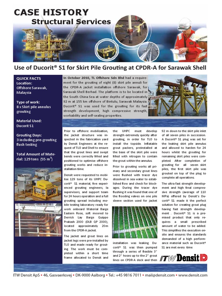 Case History MY5045 Grouting+of+Skirt+Piles+for+CPDR-A | PDF