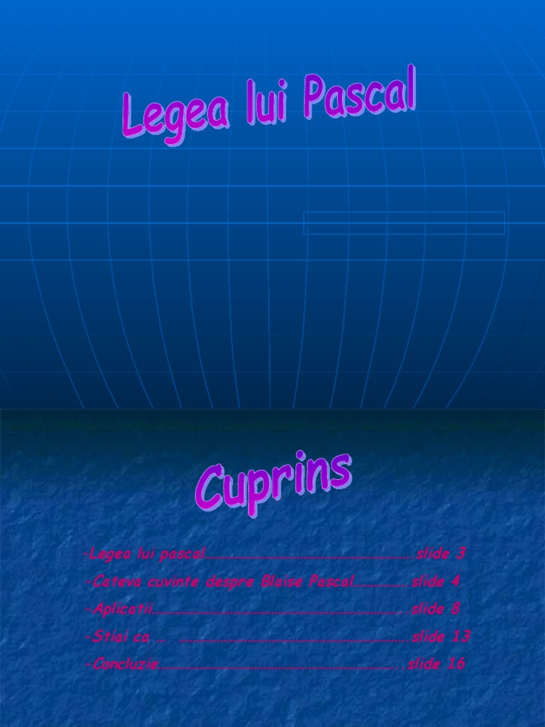 Legea Lui Pascal | PDF