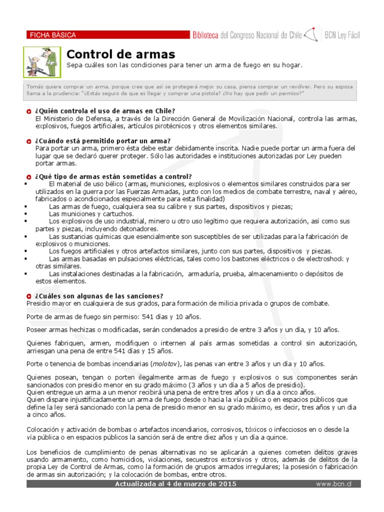 Control de Armas | Pirotécnica | Munición