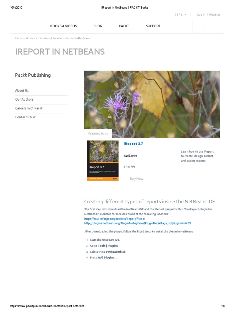 IReport in NetBeans - PACKT Books | PDF | Net Beans | Applications ...