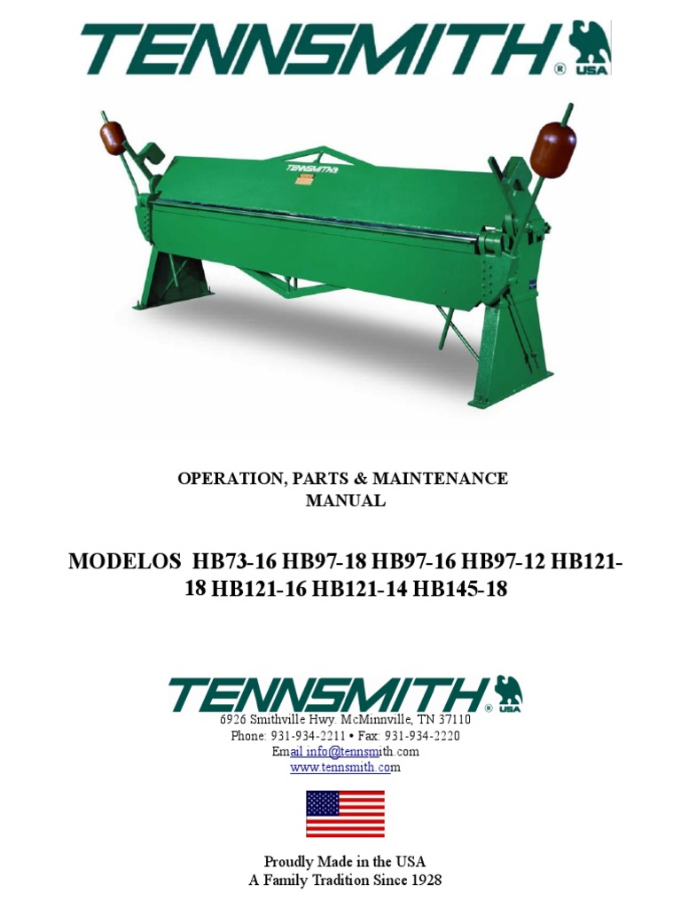 Manual Tennsmith | PDF | Nut (Hardware) | Screw