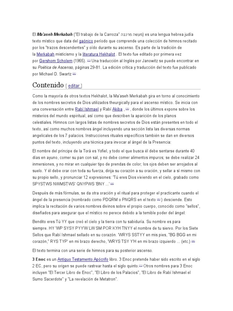 Merkabah y Hekhalot | PDF | Talmud | Judaísmo