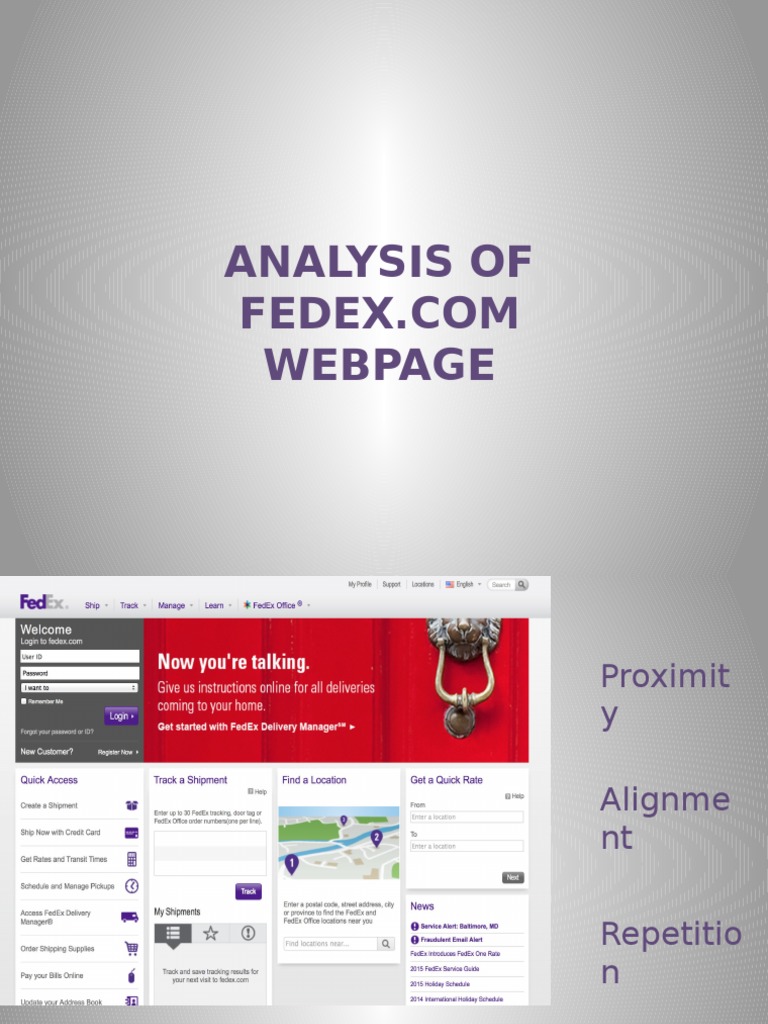 FedEx.com Webpage Analysis Report | PDF | Computers | Technology ...
