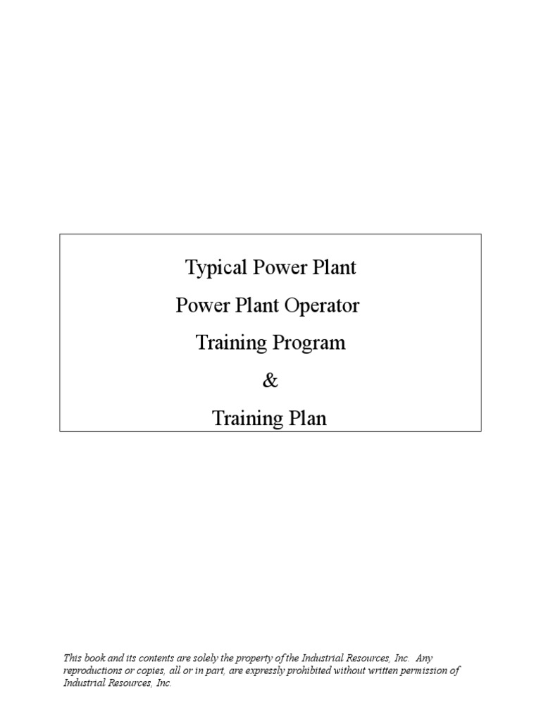 Power Plant Operator Training Guide | PDF | Test (Assessment) | Pump