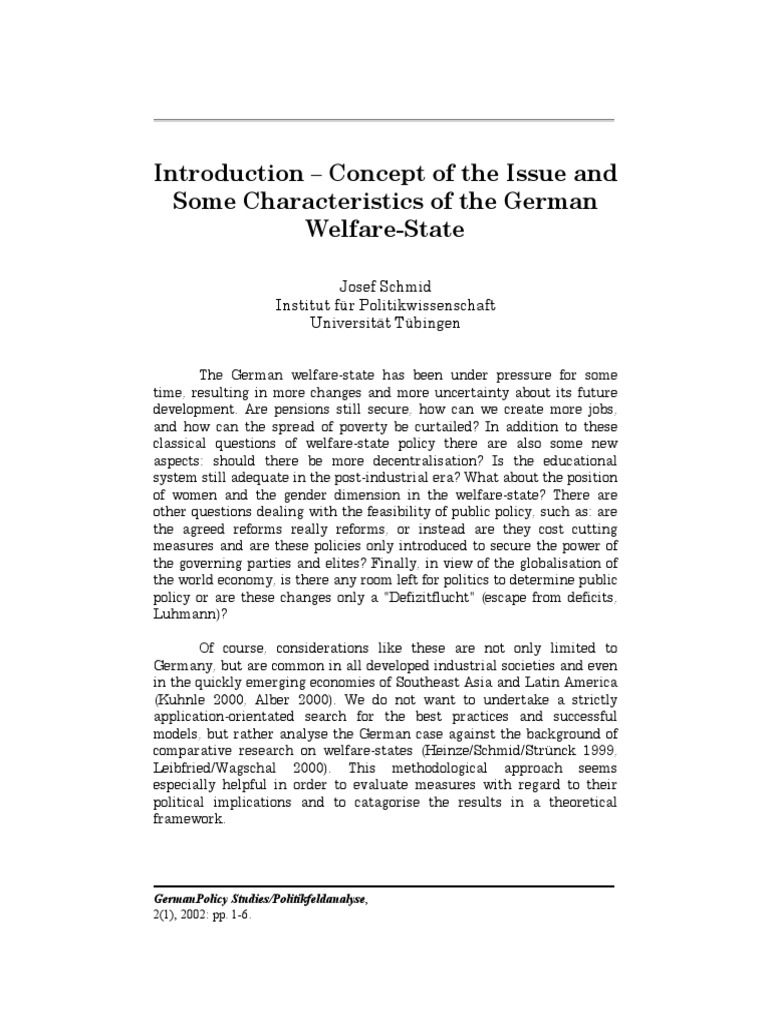 Introduction - Concept of The Issue and Some Characteristics of The ...