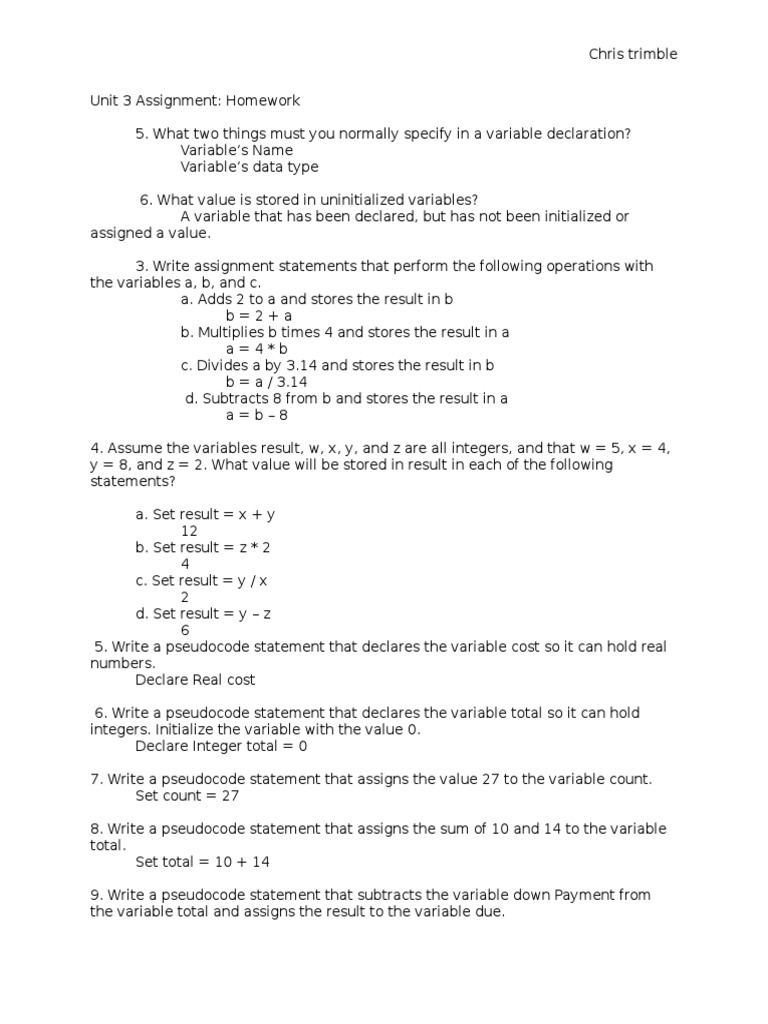 Variable Declarations, Operations, and Sales Tax Calculations | PDF | Integer | Variable ...
